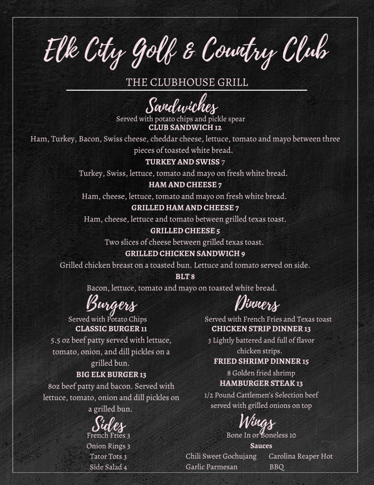 Dining - Elk City Golf & Country Club